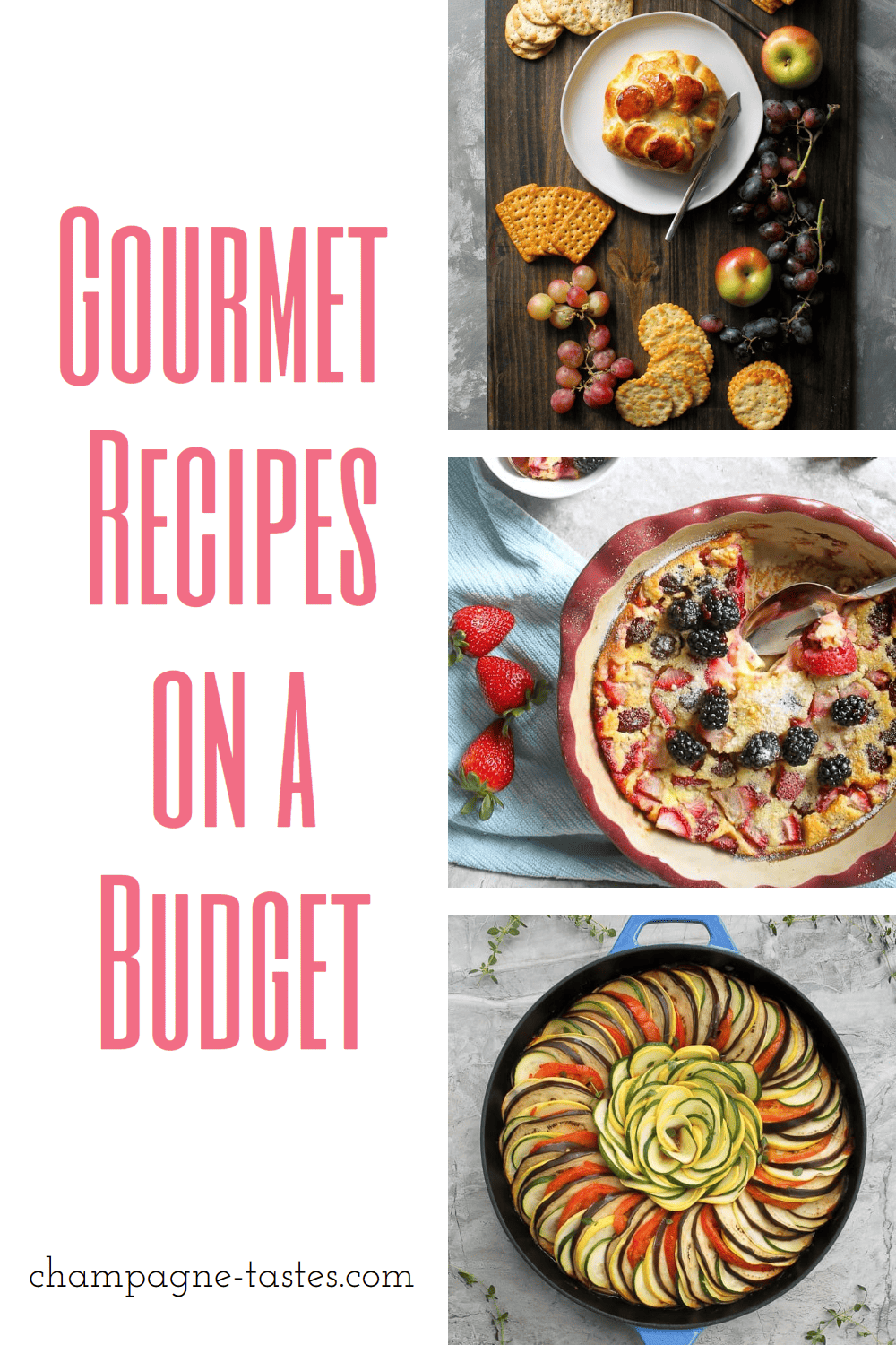 Gourmet Recipes on a BUDGET - Champagne Tastes
