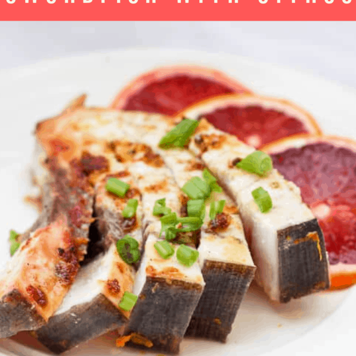 Pan-Seared Swordfish Steaks with Citrus - Champagne Tastes®