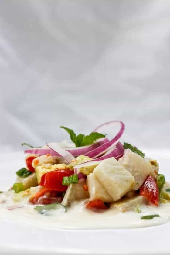 Fish Ceviche with Grapefruit + Flounder - EASY Seafood Appetizer