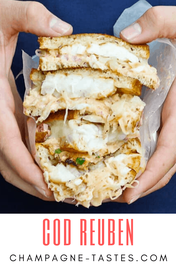 Cod Reuben Sandwich with Russian Dressing - Champagne Tastes
