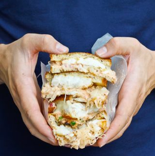 Cod Reuben Sandwich with Russian Dressing - Champagne Tastes
