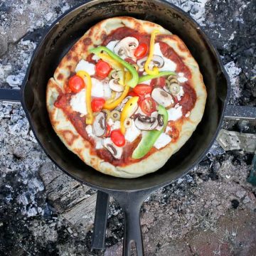 Campfire Pizza with Veggies - Champagne Tastes®