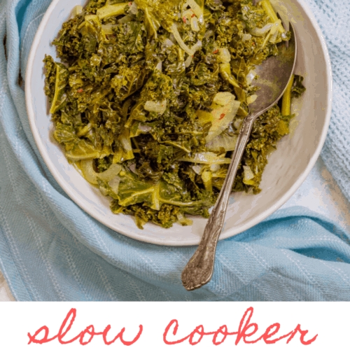 Instant Pot Kale (Slow Cooker) - Champagne Tastes®