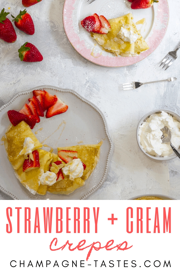 Strawberry Crêpes with Mascarpone Whipped Cream - Champagne Tastes®