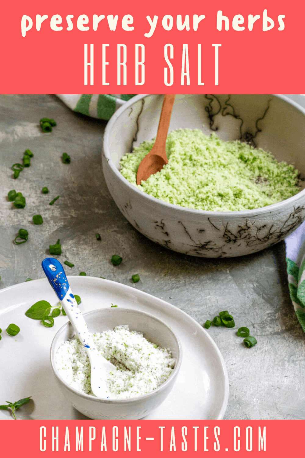 Herb Salt - Preserve Rosemary, Chives, Oregano, Champagne Tastes®