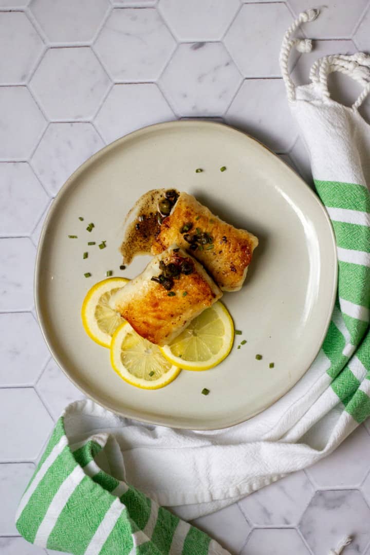 Lingcod Recipe: Pan-Seared Fish with Lemon Caper Sauce