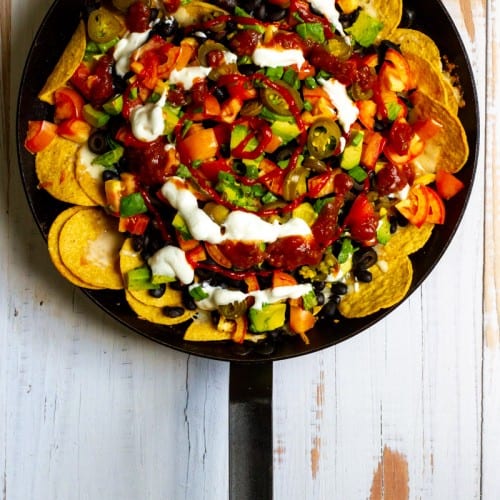 Black Bean Nachos (Vegetarian) - Champagne Tastes®