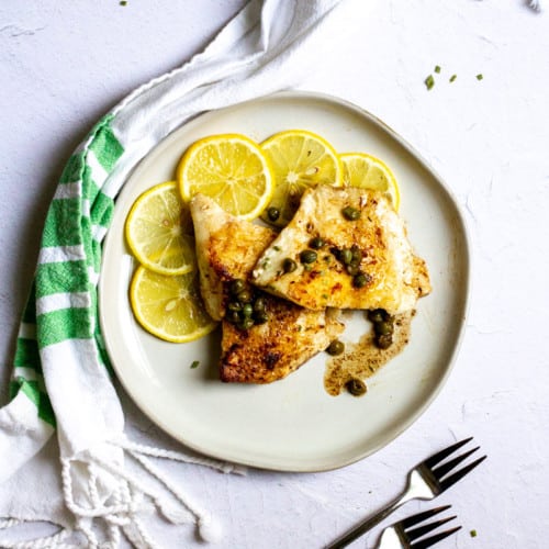 Pan-Seared Rockfish with Lemon Caper Sauce - Champagne Tastes®