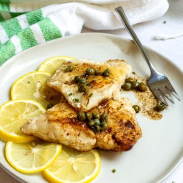 Pan-Seared Rockfish with Lemon Caper Sauce - Champagne Tastes®