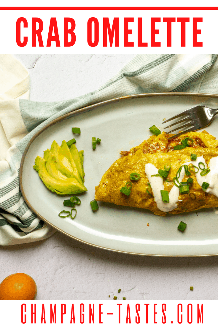 Crab Omelette with Garlic Yogurt Sauce - Champagne Tastes®