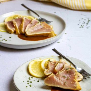 Seared Albacore Tuna with Ginger Soy Sauce - Champagne Tastes®
