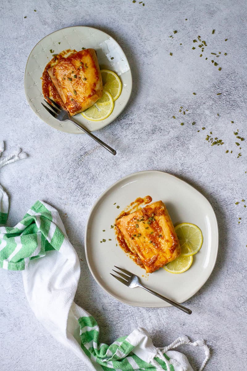 Baked Yellowtail with Teriyaki Sauce - Champagne Tastes®