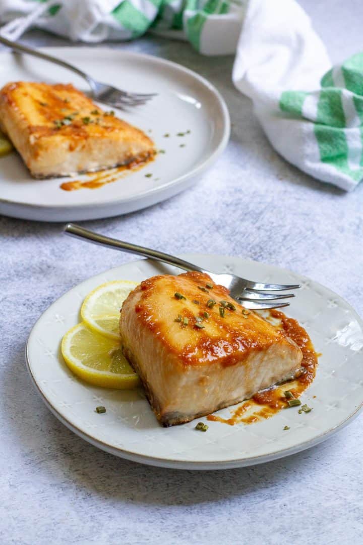 Baked Yellowtail with Teriyaki Sauce - Champagne Tastes®