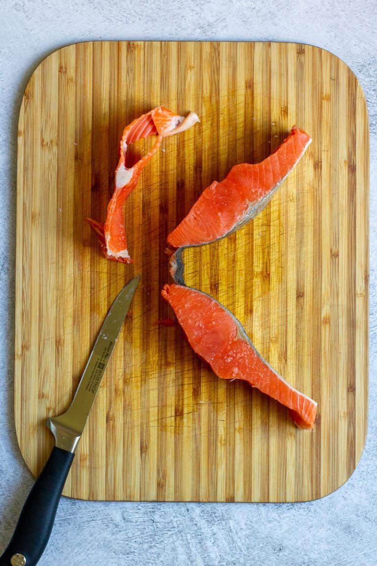 How to Debone Salmon Steaks - Champagne Tastes®