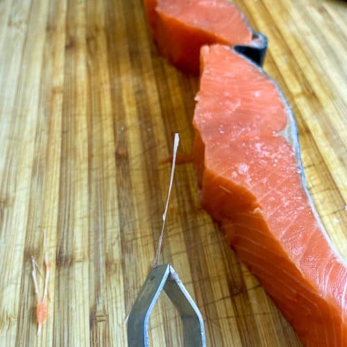 How to Debone Salmon Steaks - Champagne Tastes®