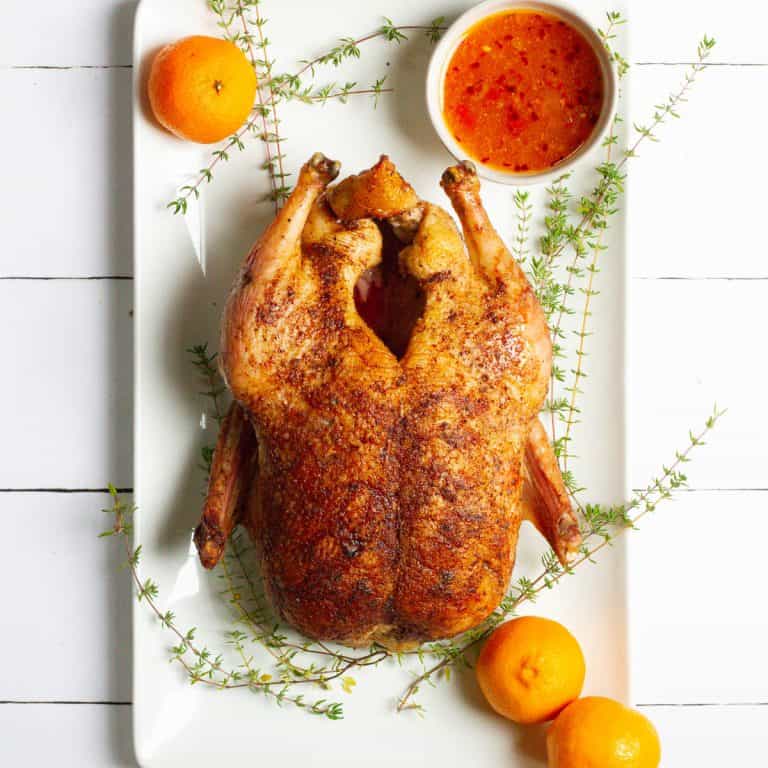 Slow-Roasted Duck with Sweet + Sour Sauce - Champagne Tastes®