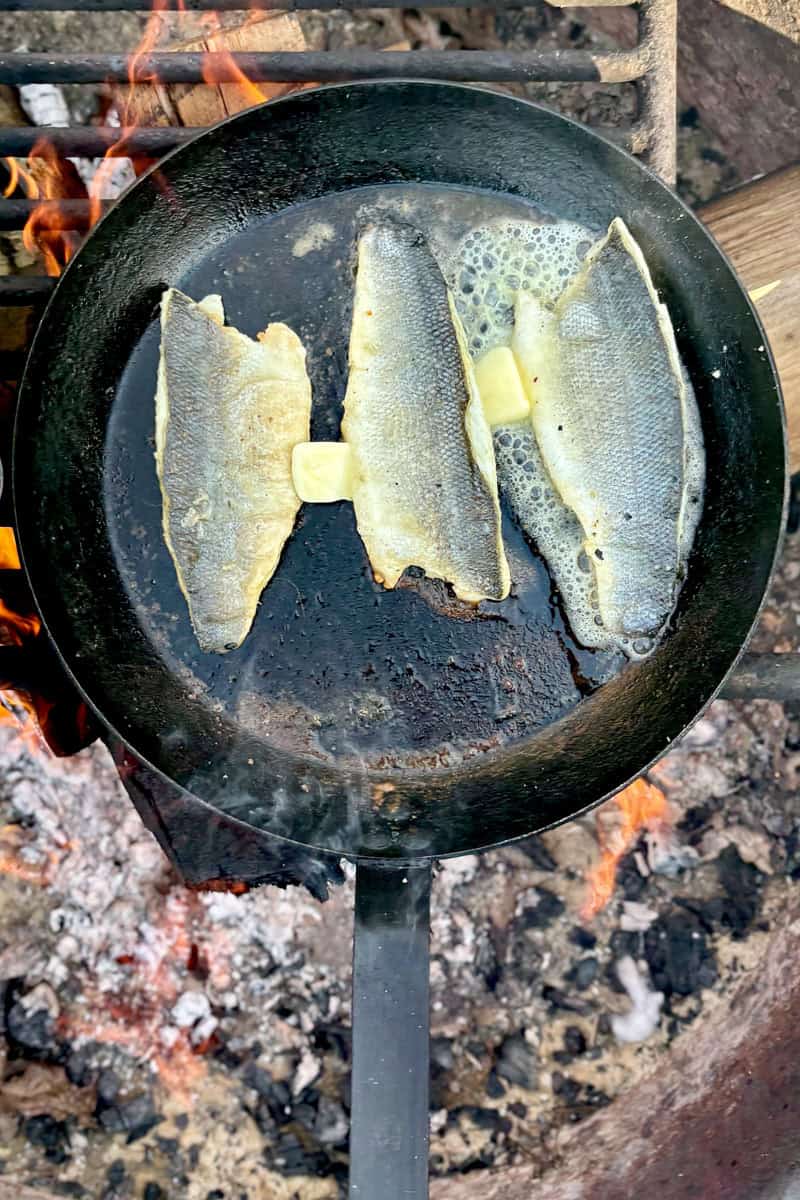 Campfire Pan-Seared Fish - Champagne Tastes®