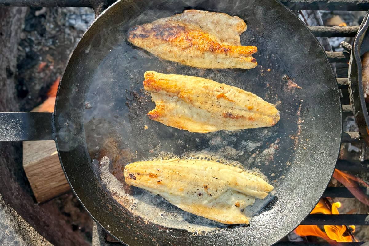 Campfire Pan-Seared Fish - Champagne Tastes®